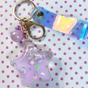 Accessories | Kawaii Liquid Keychain Star W Unicorn Bag Charm | Poshmark